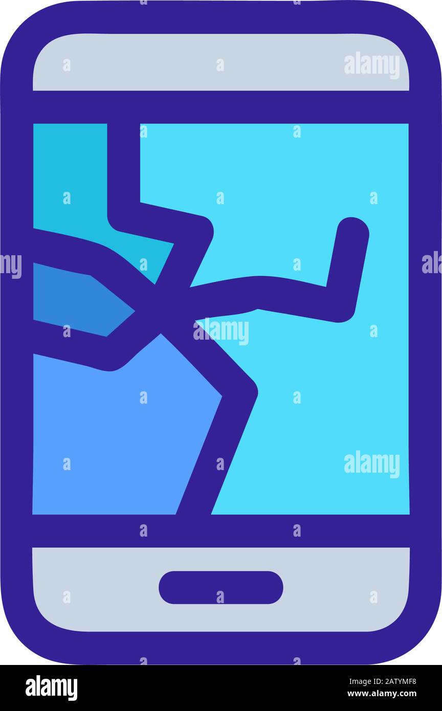 crack icon vector. Isolated contour symbol illustration Stock Vector ...