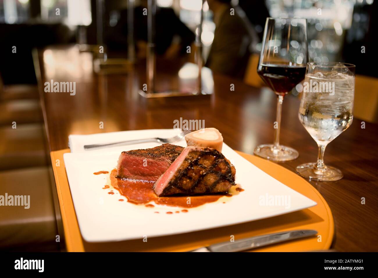 Gourmet beef based dish served at a luxury restaurant Stock Photo - Alamy