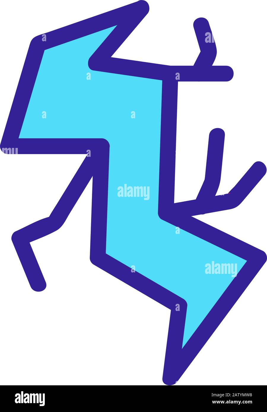 crack icon vector. Isolated contour symbol illustration Stock Vector ...