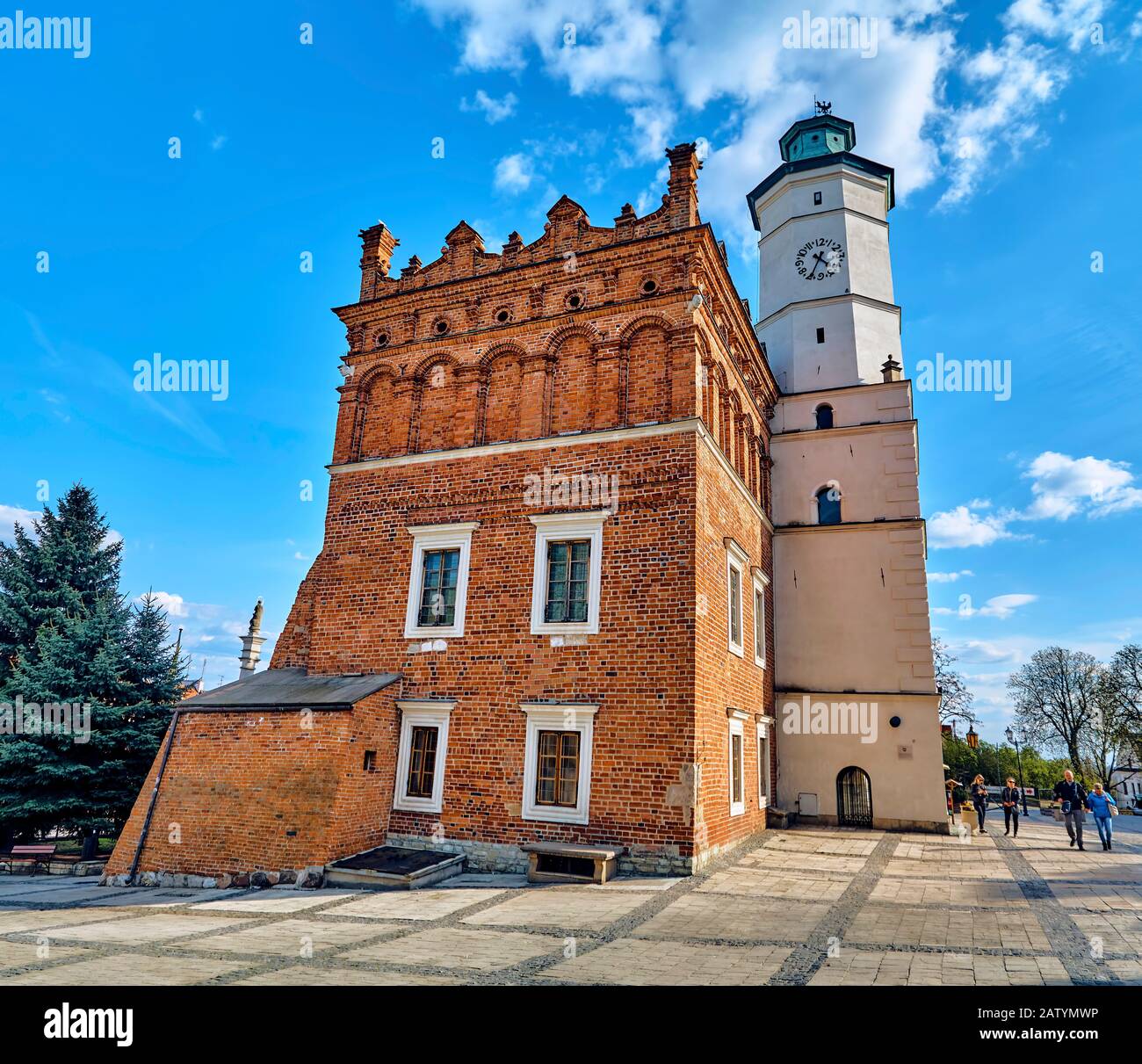 Beautiful panoramic aerial drone view to the market square in ...