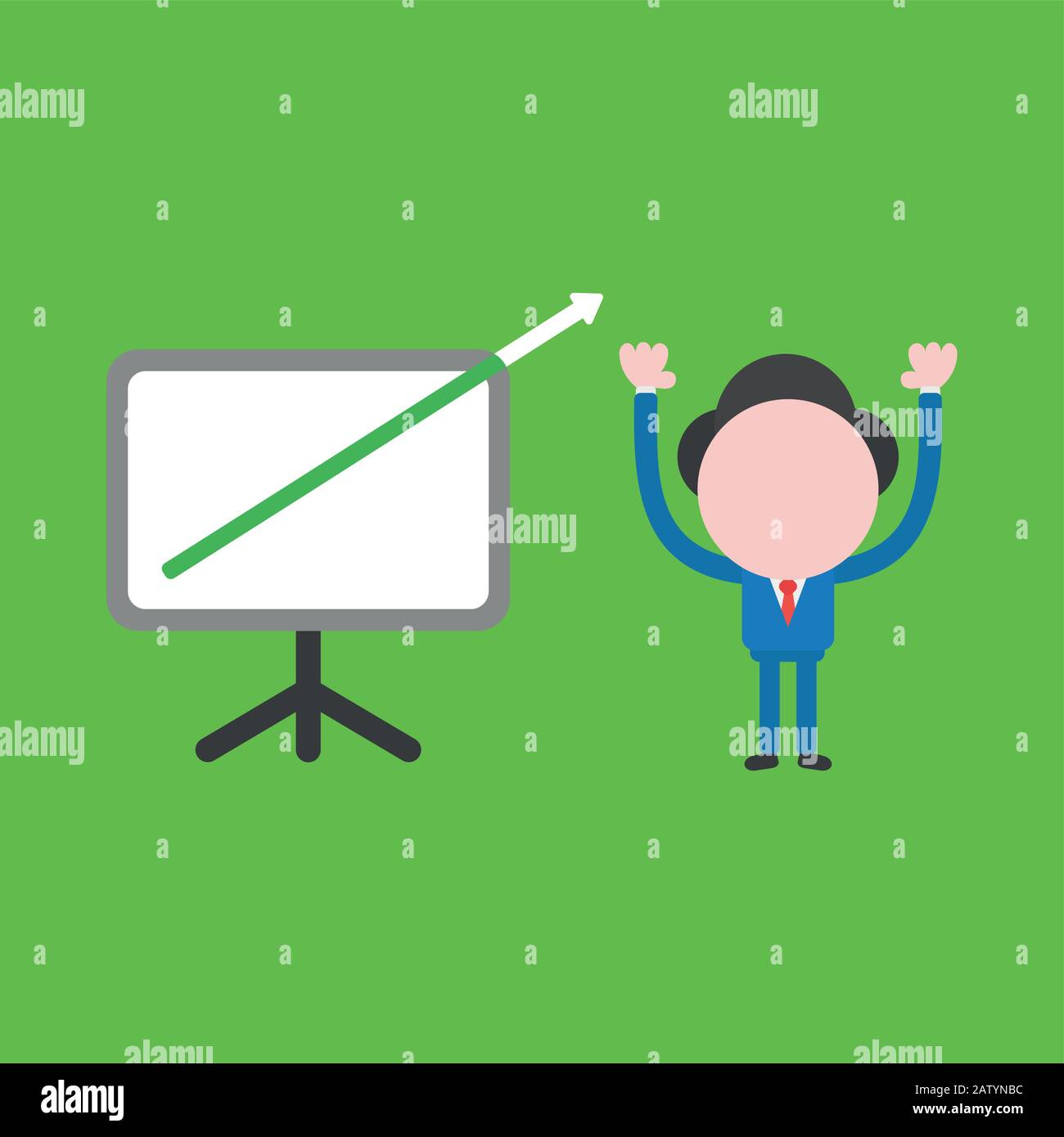 Vector cartoon illustration concept of faceless businessman mascot ...