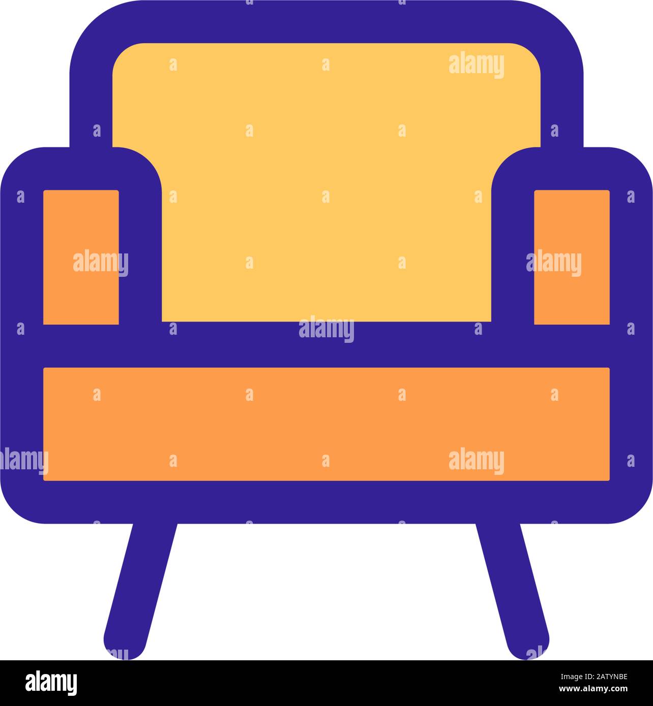Chair icon vector. Isolated contour symbol illustration Stock Vector ...