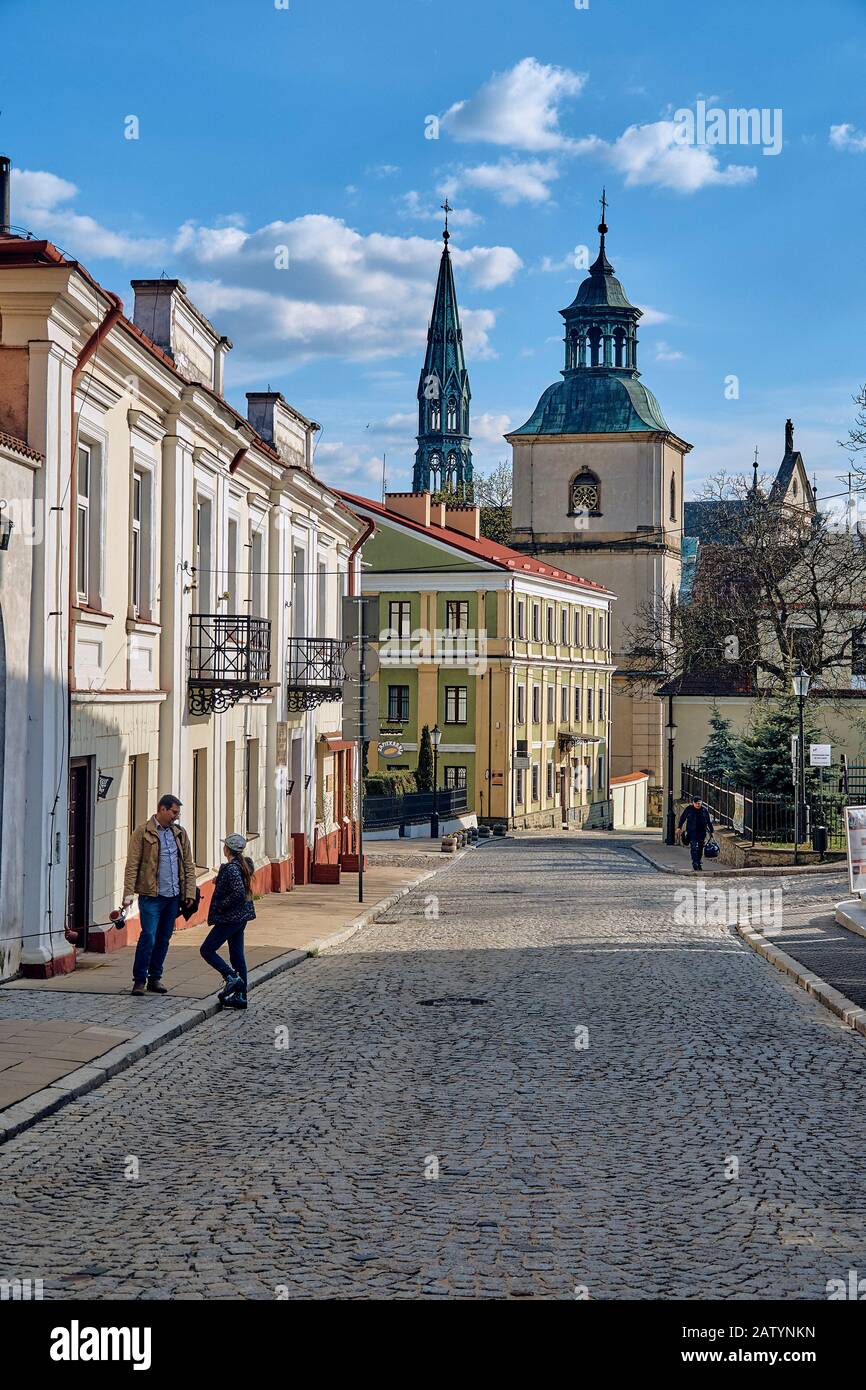 Beautiful panoramic aerial drone view to the market square in ...