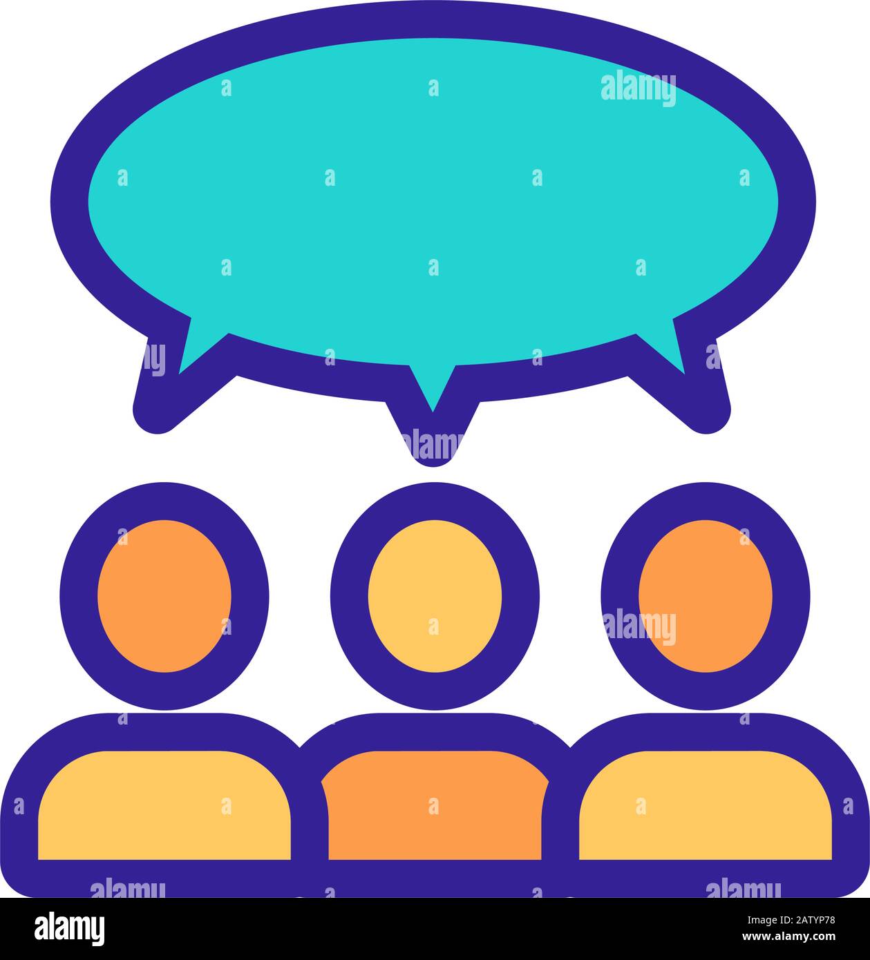 Conversation staff icon vector. Isolated contour symbol illustration ...