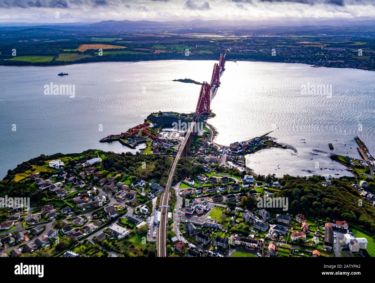 Forth Bridge Aerial view Stock Photo - Alamy