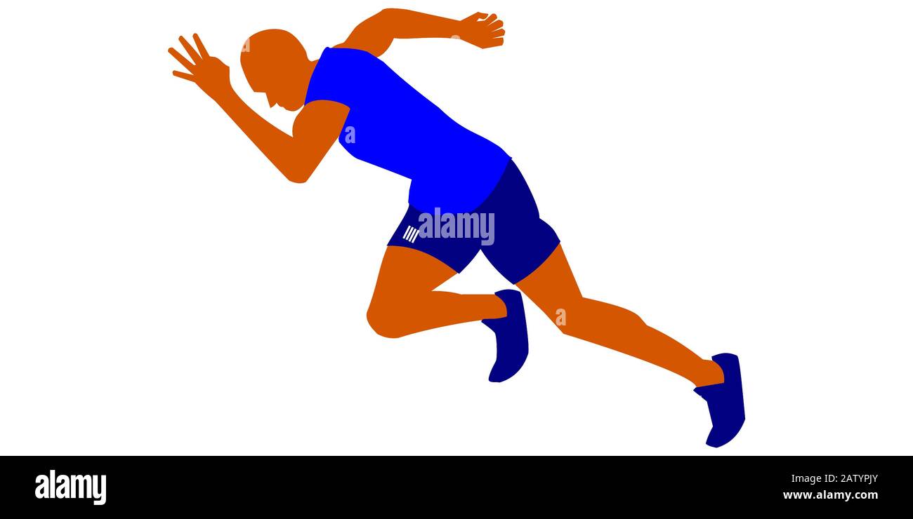 Runner on white background vector Stock Vector Image & Art - Alamy
