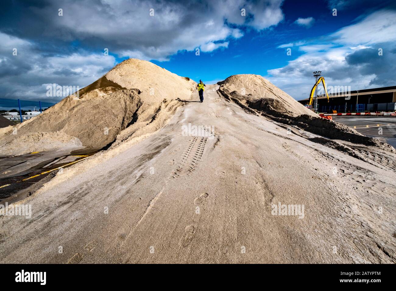 Stores of road salt Stock Photo - Alamy