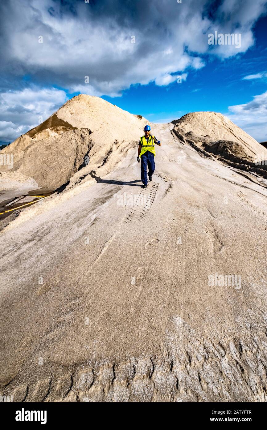Stores of road salt Stock Photo - Alamy