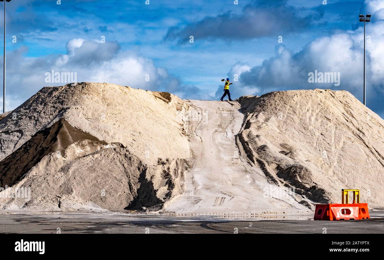 Stores of road salt Stock Photo - Alamy