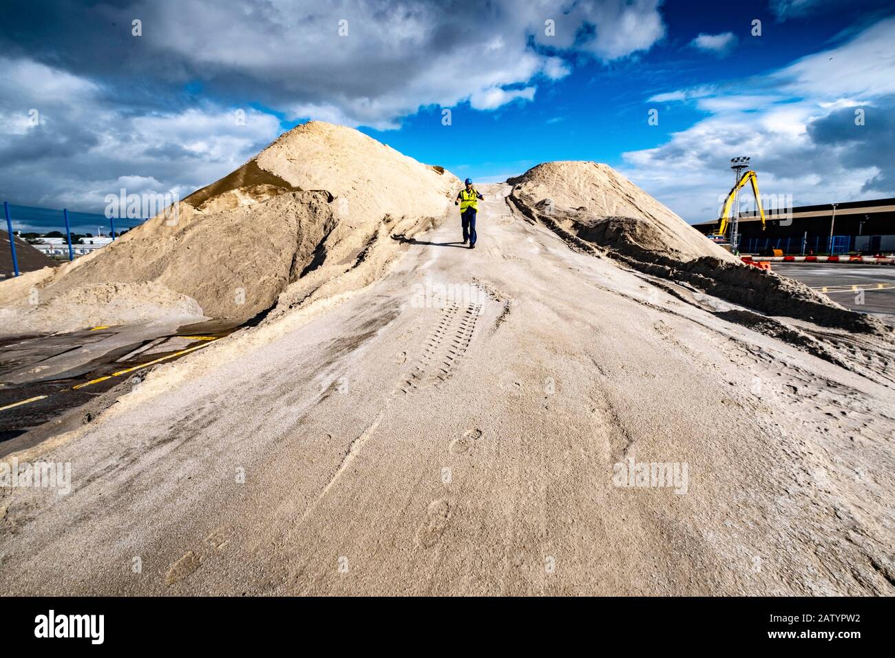 Stores of road salt Stock Photo - Alamy
