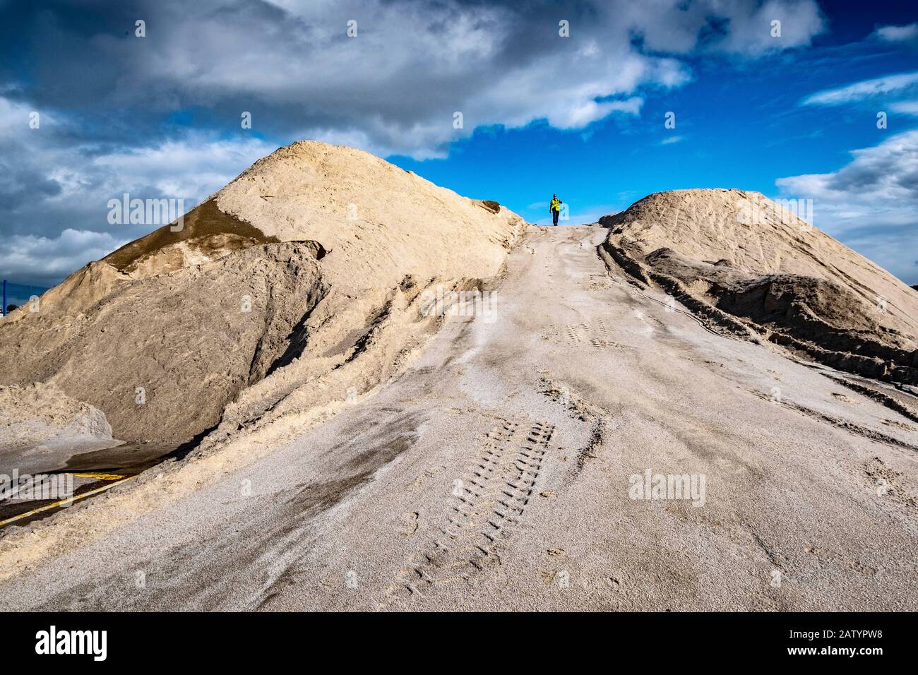 Stores of road salt Stock Photo - Alamy