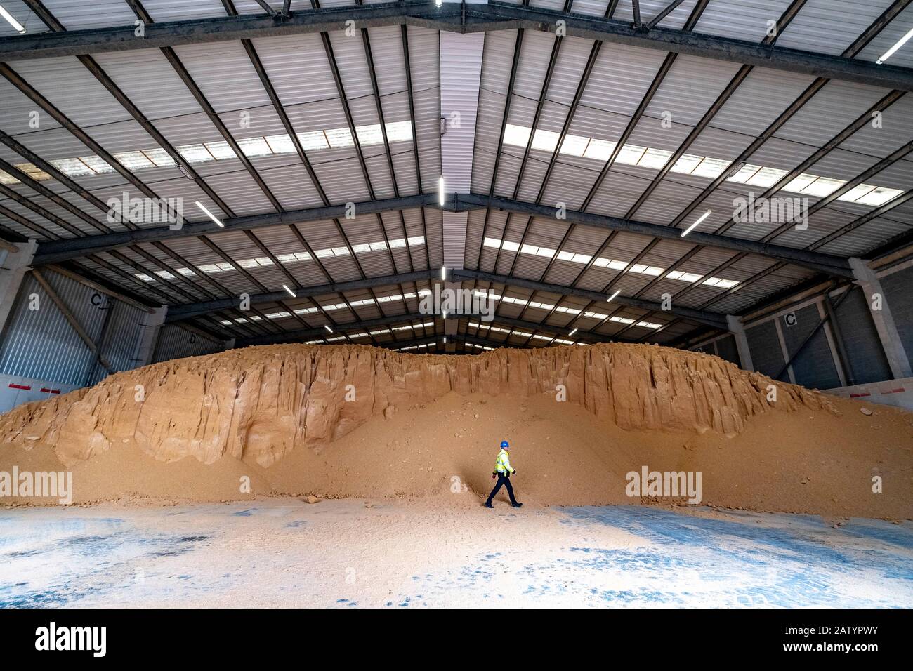 Stores of road salt Stock Photo - Alamy