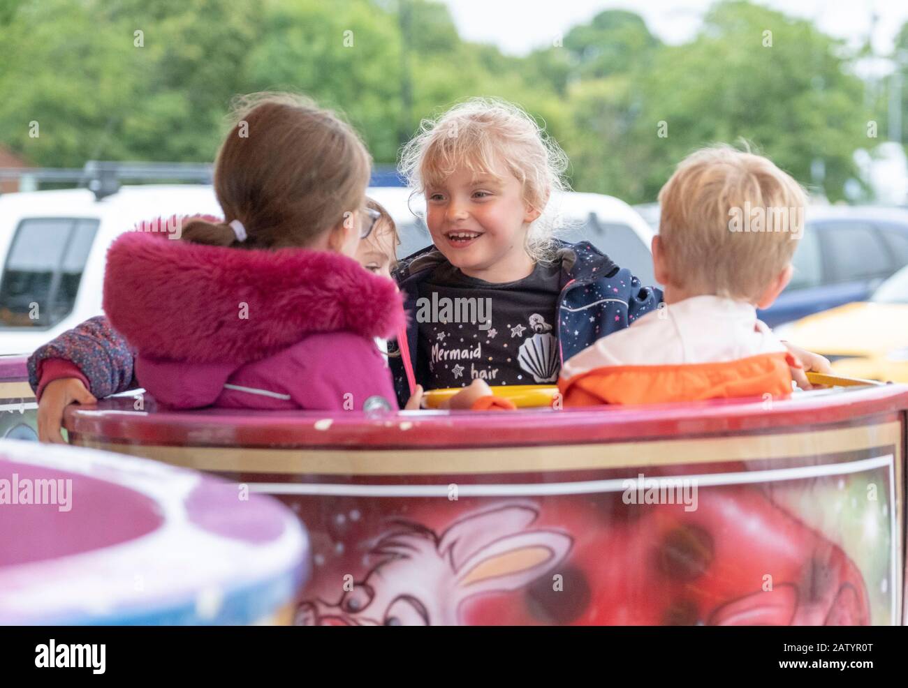 Children playing outside Stock Photo - Alamy