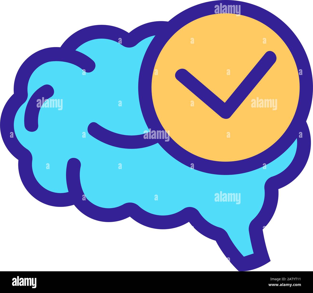 consciousness icon vector. Isolated contour symbol illustration Stock ...