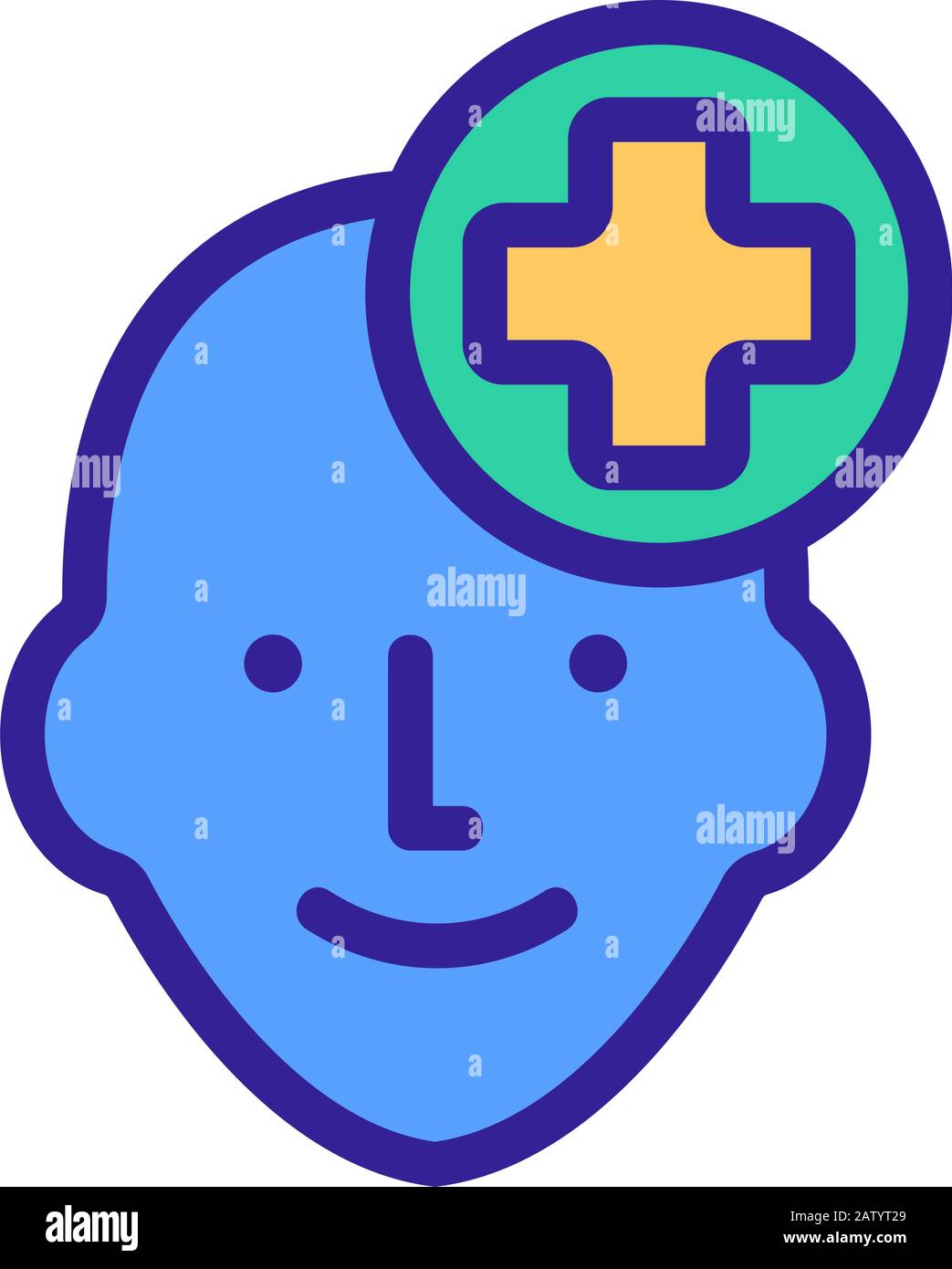 consciousness icon vector. Isolated contour symbol illustration Stock ...
