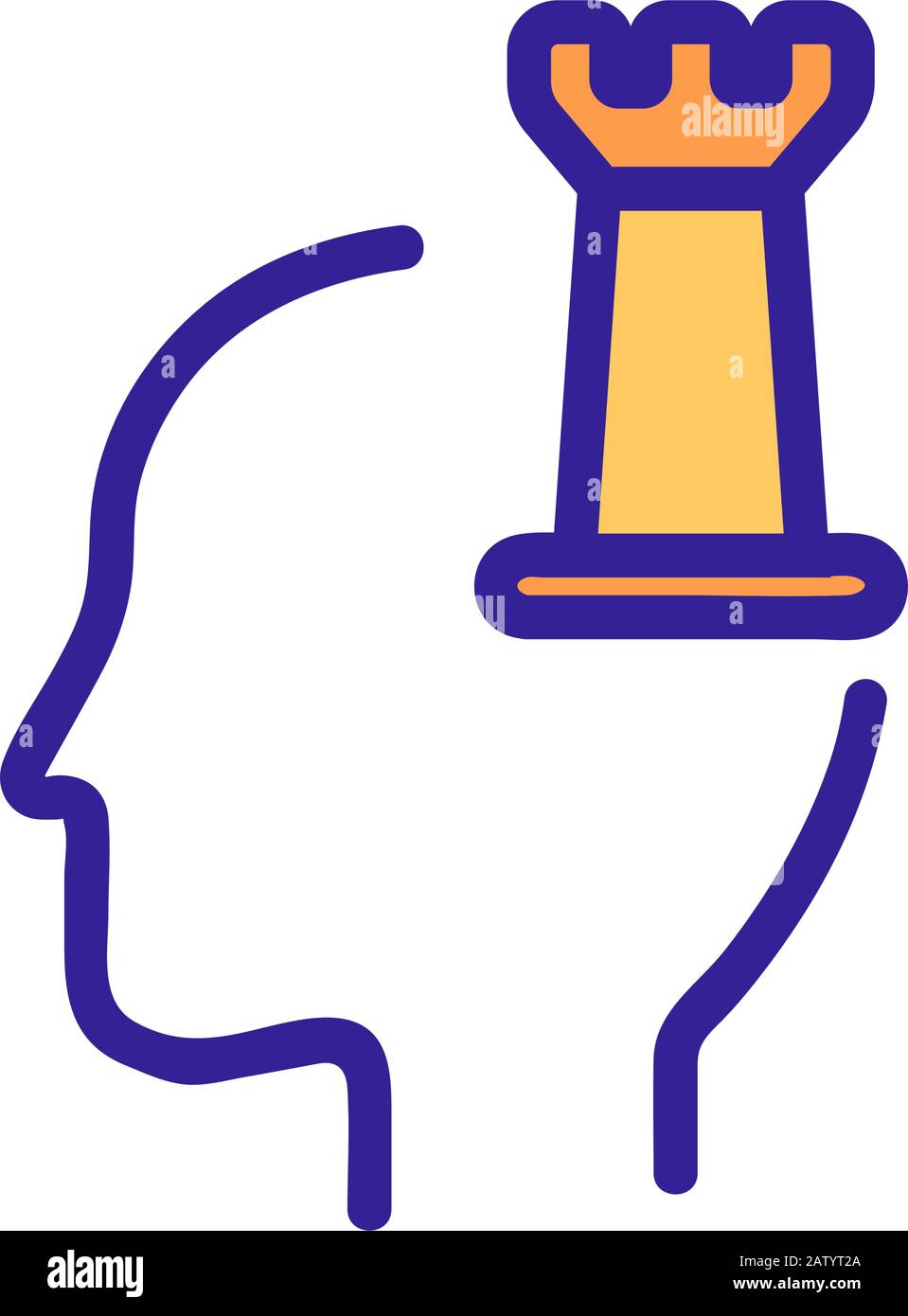 consciousness icon vector. Isolated contour symbol illustration Stock ...