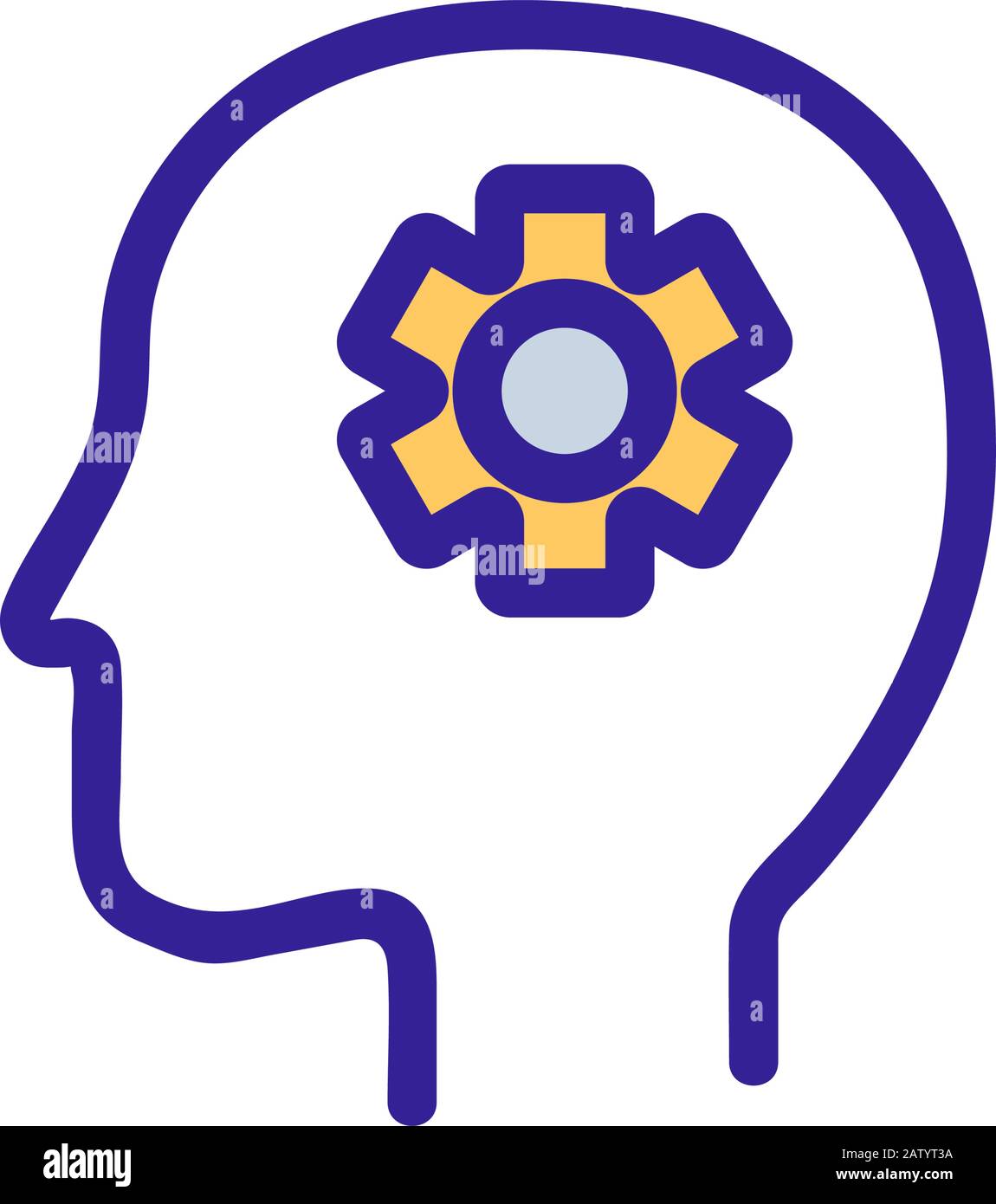 consciousness icon vector. Isolated contour symbol illustration Stock ...