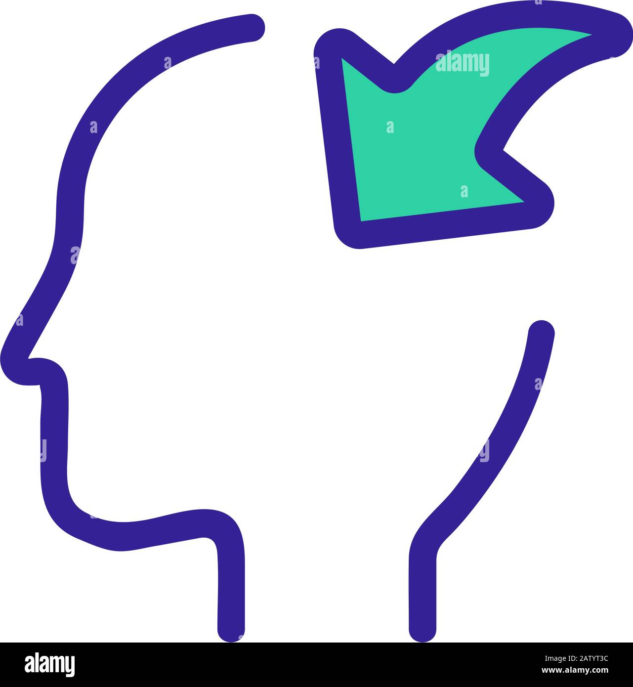 consciousness icon vector. Isolated contour symbol illustration Stock ...