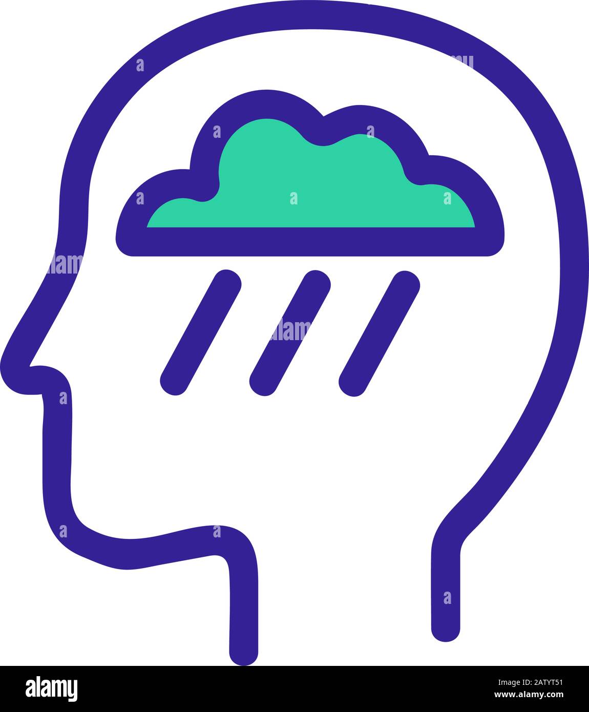 consciousness icon vector. Isolated contour symbol illustration Stock ...