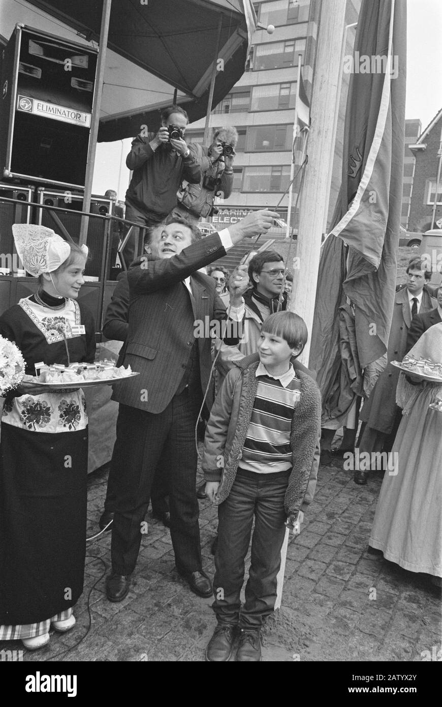 Flags in Scheveningen 1983 Minister Bracks (Agriculture and Fisheries ...