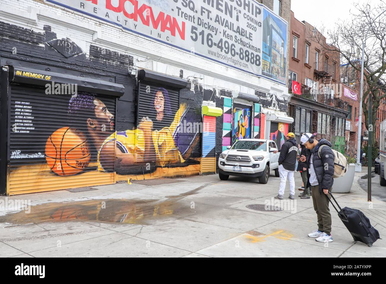New York, New York, USA. 5th Feb, 2020. Mural in honor of NBA legend ...