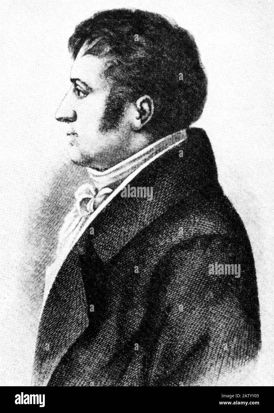 The german writer August Wilhelm SCHLEGEL ( 1767 - 1845 ) , friend of ...