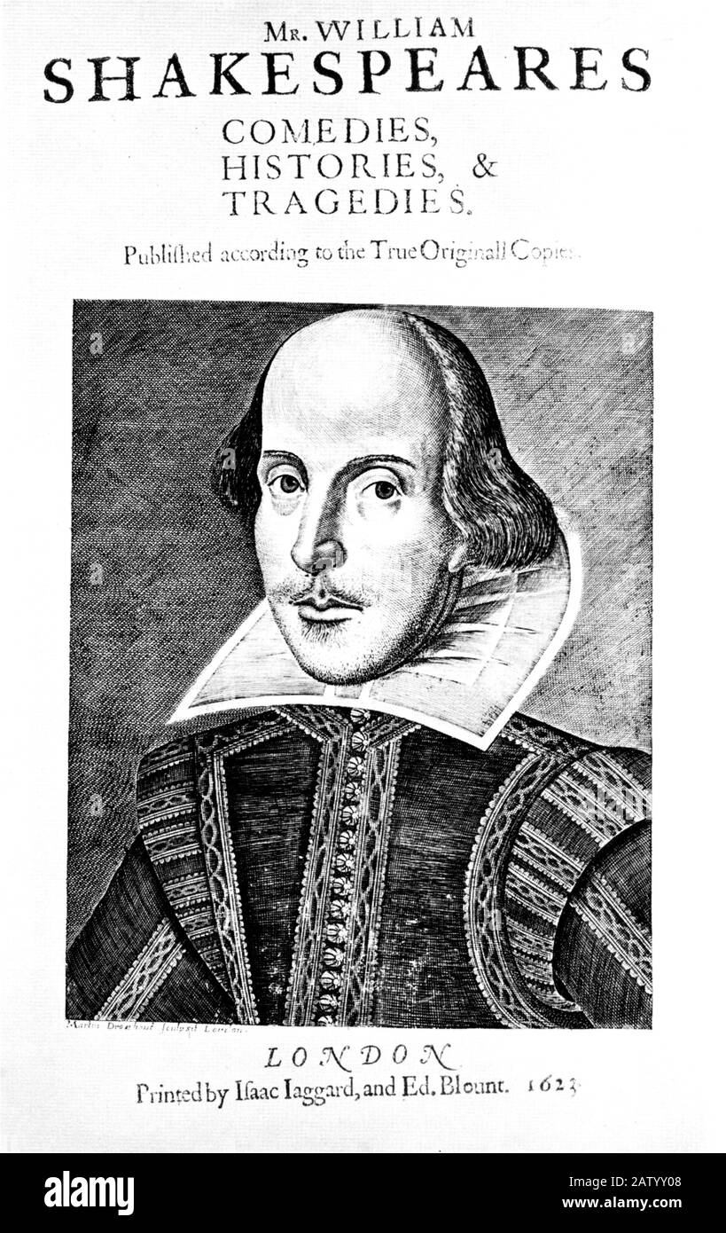 William shakespeare portrait droeshout Black and White Stock Photos ...