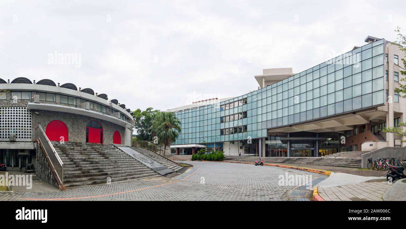 Taipei, NOV 5: Morning view of the Chung Mei Auditorium of Fu Jen ...