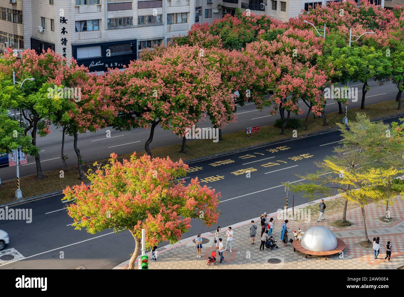 Taipei, OCT 27: Afternoon sunny view of the beautiful Taiwanese rain ...