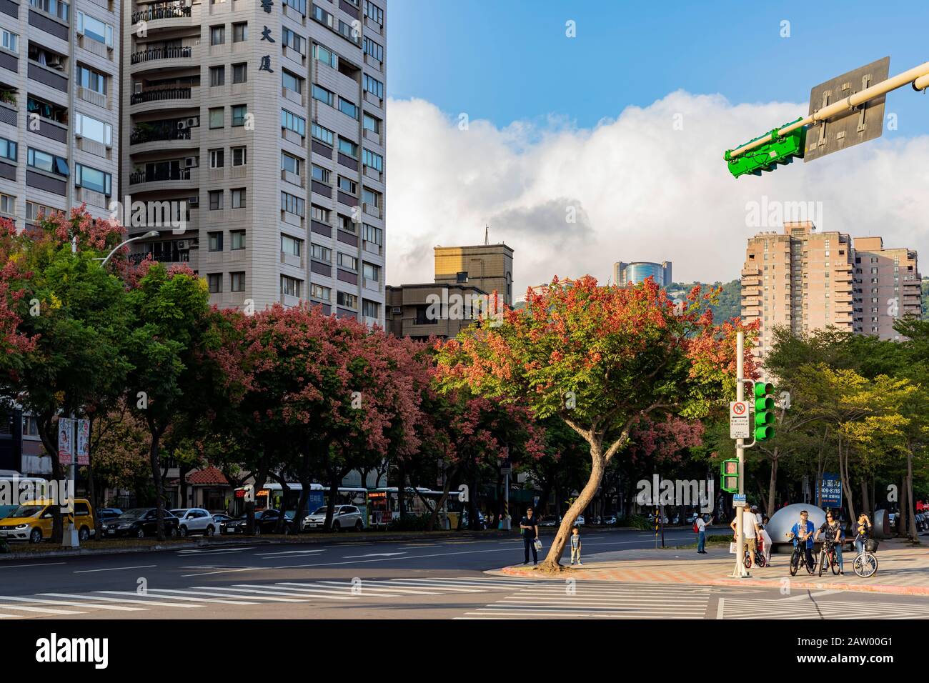 Taipei, OCT 27: Afternoon sunny view of the beautiful Taiwanese rain ...