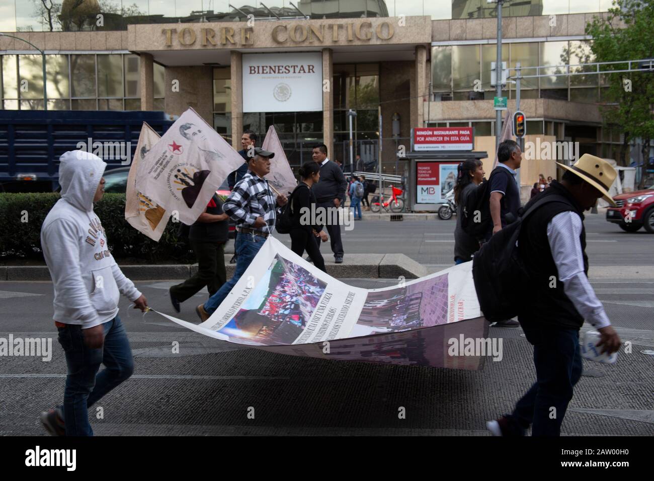National Struggle Day protest in Paseo de la Reforma Mexico City ...