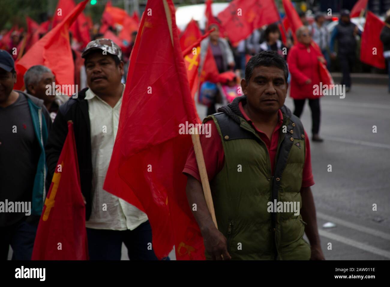 National Struggle Day protest in Paseo de la Reforma Mexico City ...