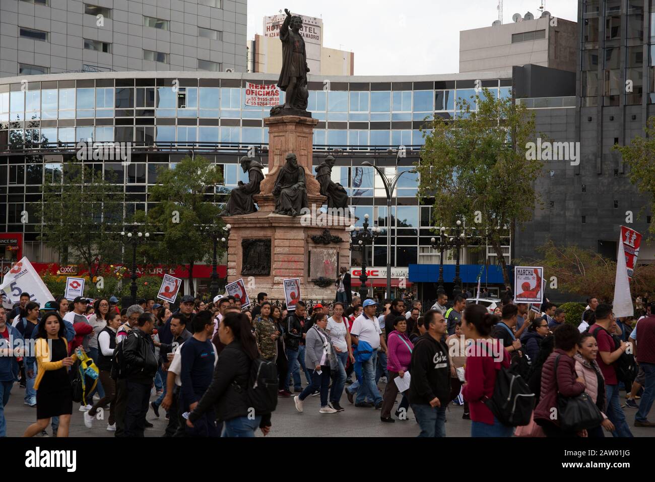 National Struggle Day protest in Paseo de la Reforma Mexico City ...