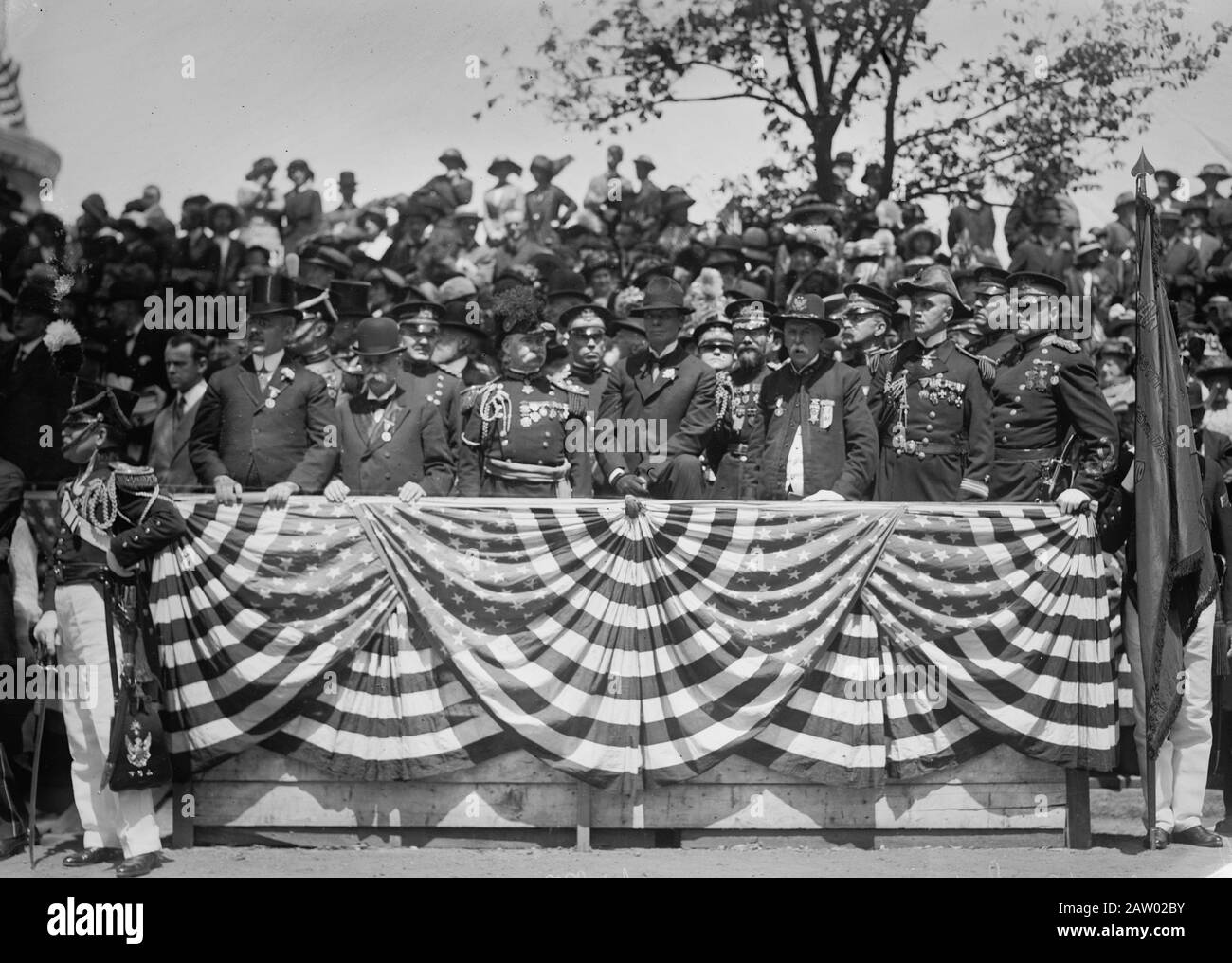 New York Governor William Sulzer at the parade before the unveiling ...