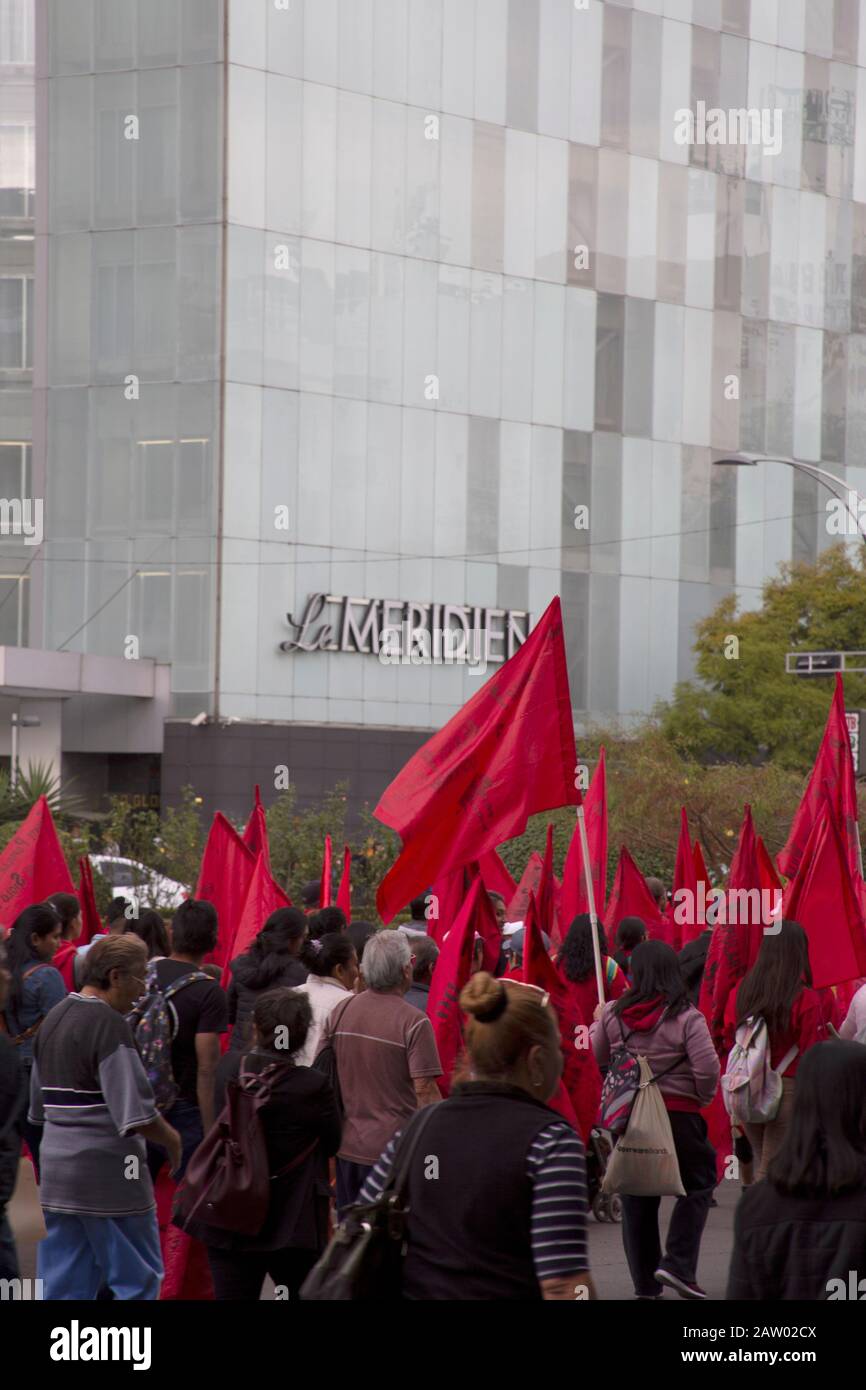 National Struggle Day protest in Paseo de la Reforma Mexico City ...