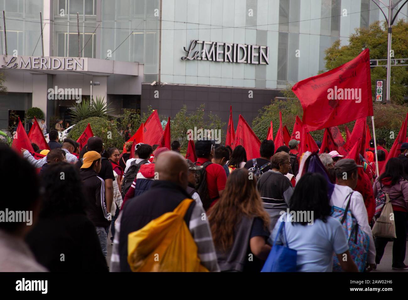 National Struggle Day protest in Paseo de la Reforma Mexico City ...