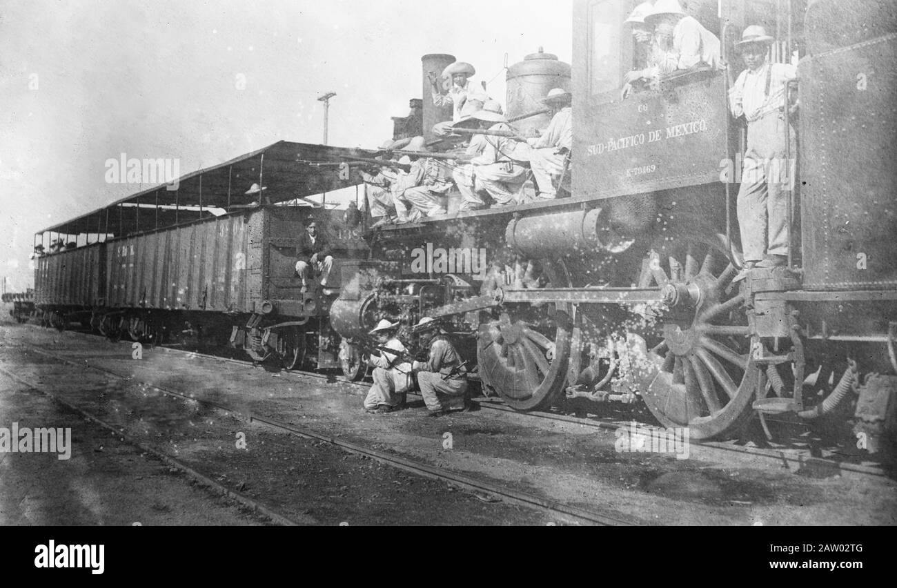 Mexico- Fed. Armored train [between ca. 1910 and ca. 1915] Stock Photo ...