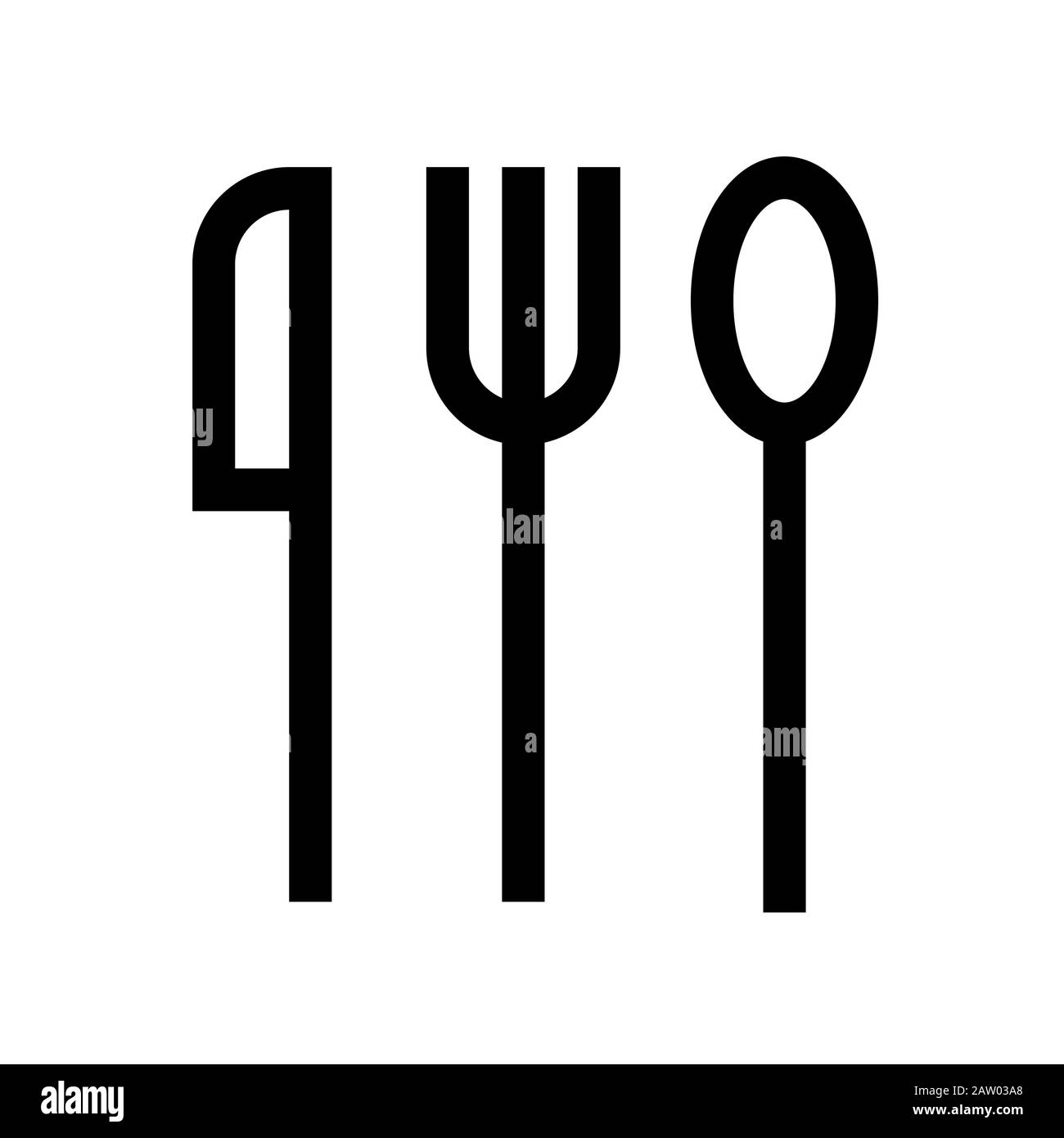 Cutlery icon fork, spoon, knife Stock Vector Image & Art - Alamy