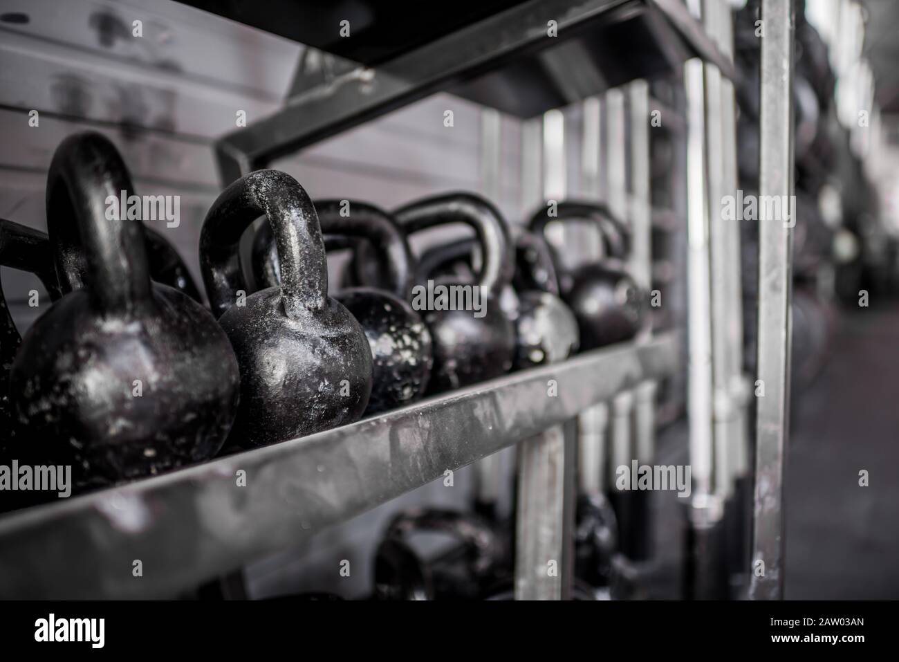 crossfit gym exercise and equipment Stock Photo - Alamy