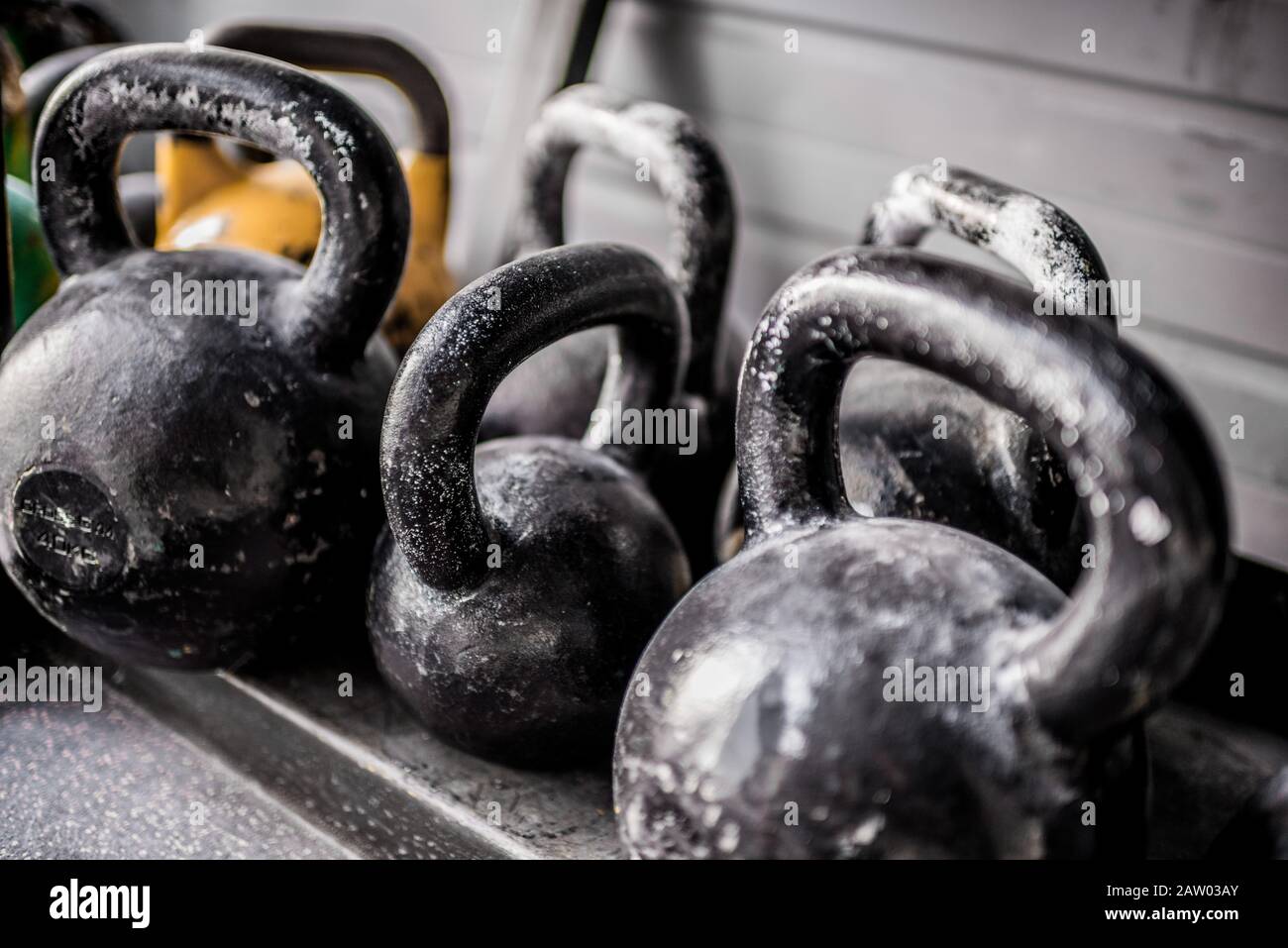 crossfit gym exercise and equipment Stock Photo - Alamy