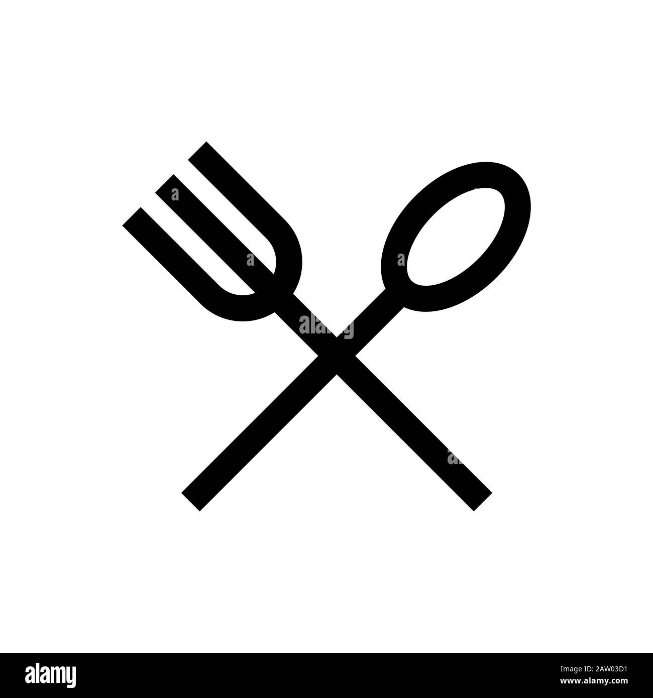 Spoon fork set icon Stock Vector Images - Alamy