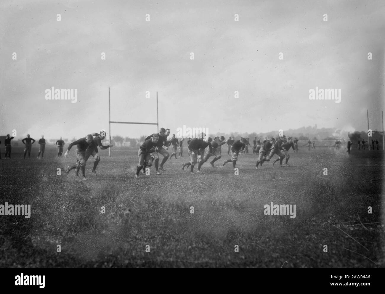 Harvard football practice ca. 1910 - 1915 Stock Photo - Alamy