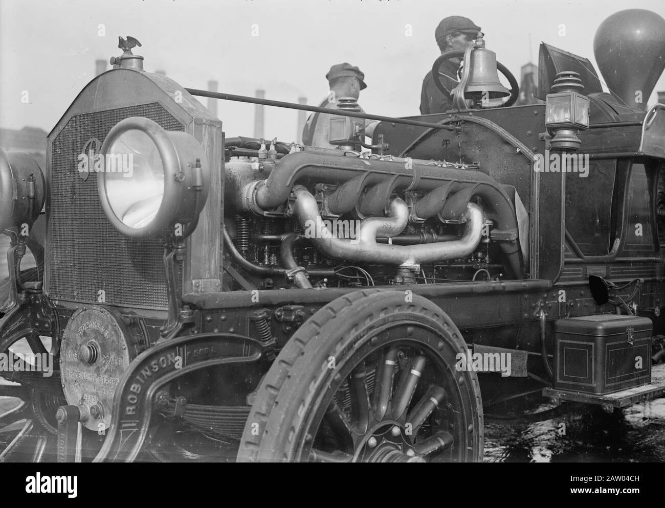 Fire pumper engine Black and White Stock Photos & Images - Alamy