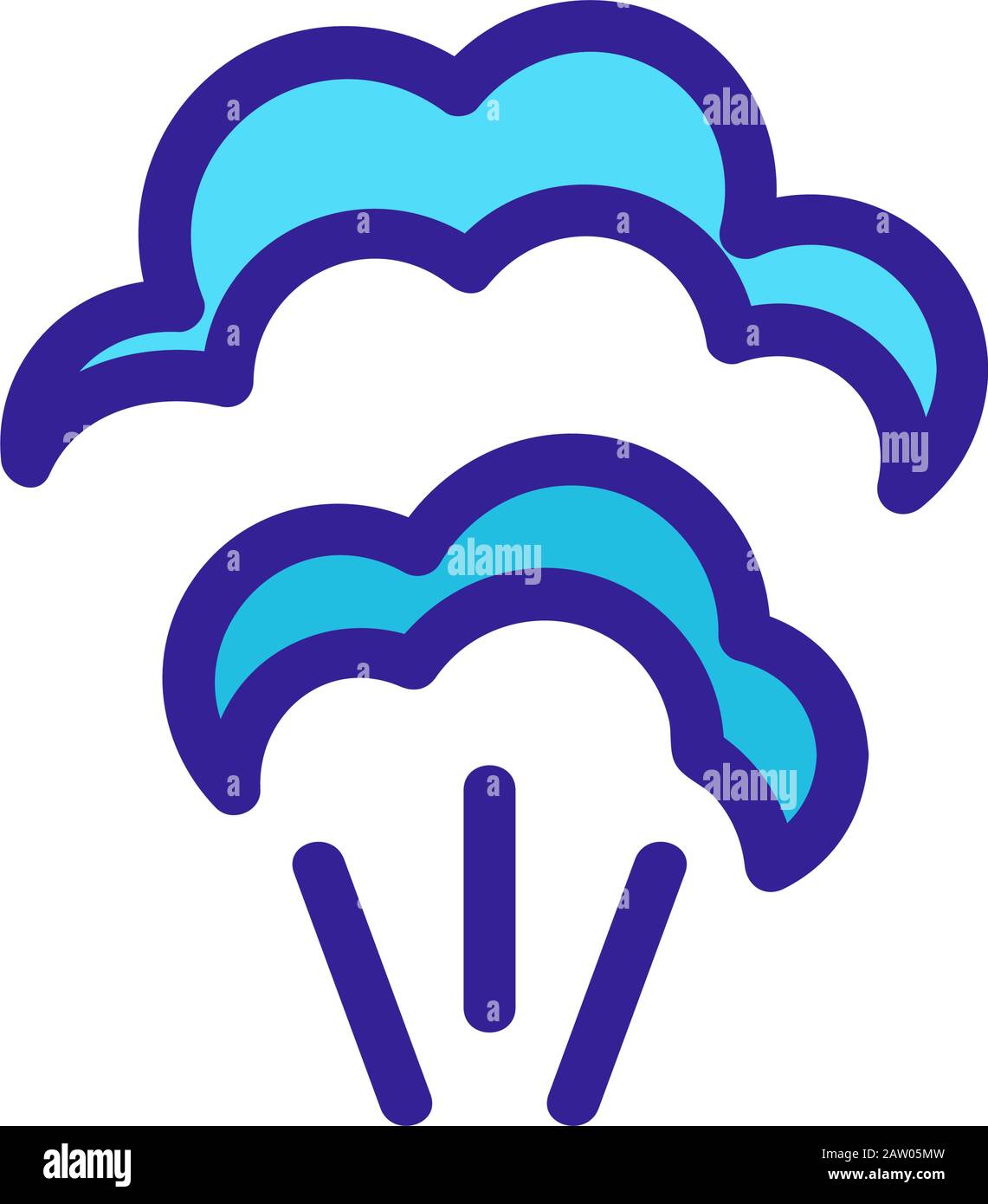 the smell of the icon vector. Isolated contour symbol illustration ...