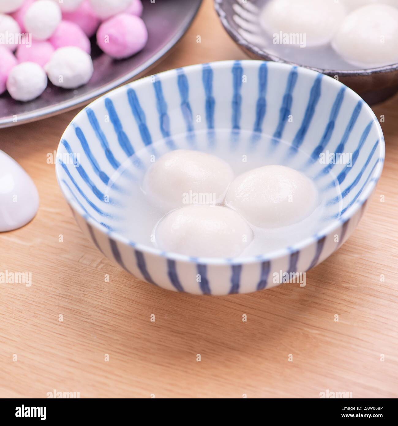 Tang yuan, tangyuan, yuanxiao in a small bowl. Delicious asian ...