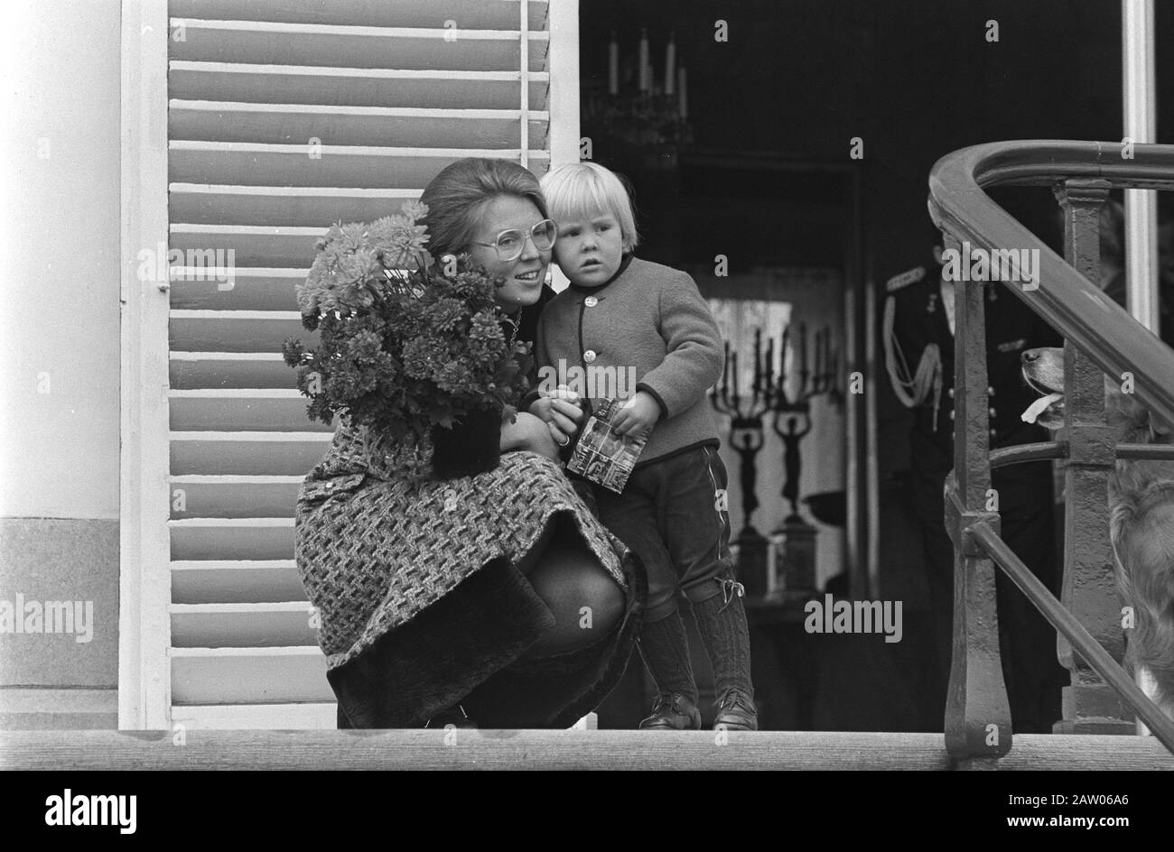 Queen Juliana, Princess Beatrix and Prince Willem Alexander listen to ...