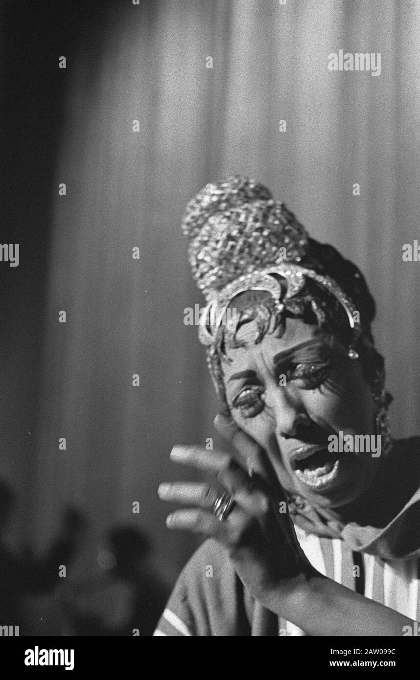Night Performance of Josephine Baker at the City Theater in Amsterdam ...