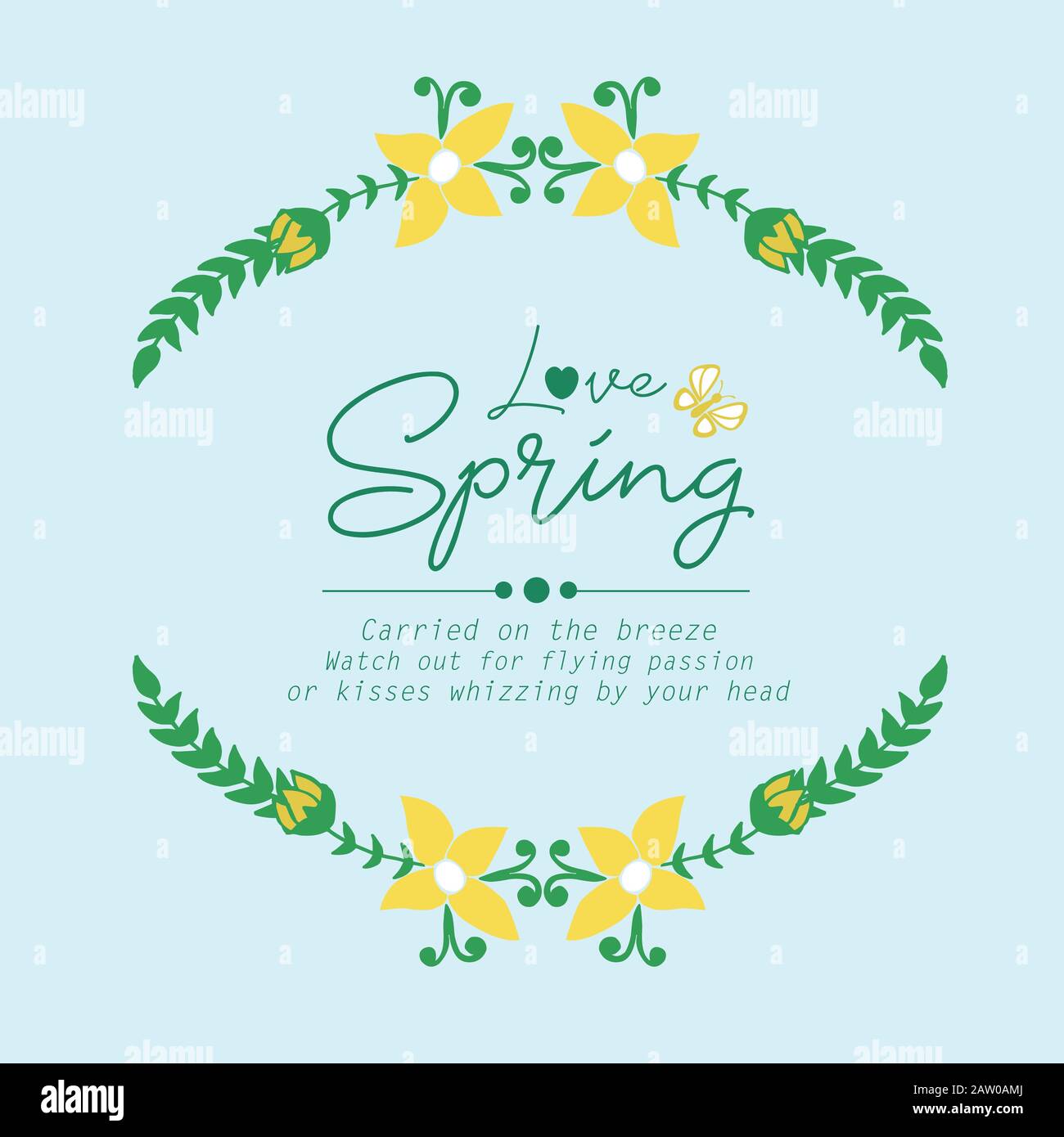 Wallpaper design for love spring card, with elegant leaf and floral ...