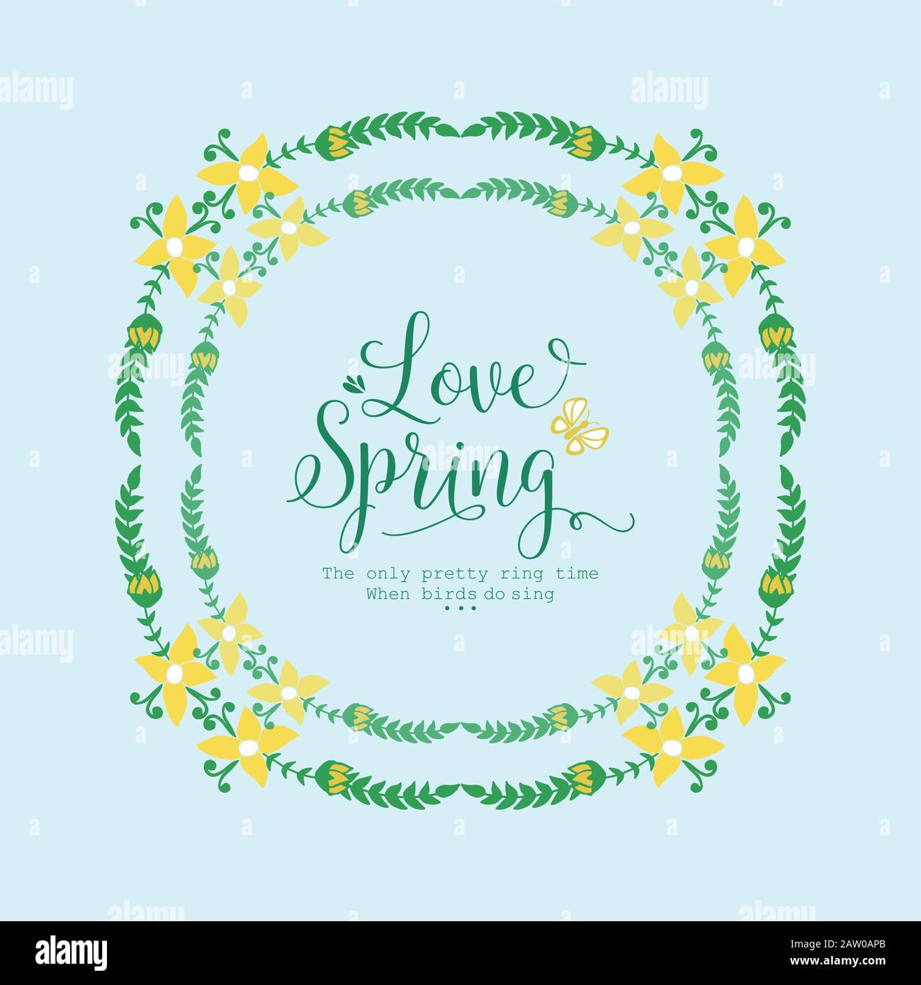 Wallpaper design for love spring card, with elegant leaf and floral ...