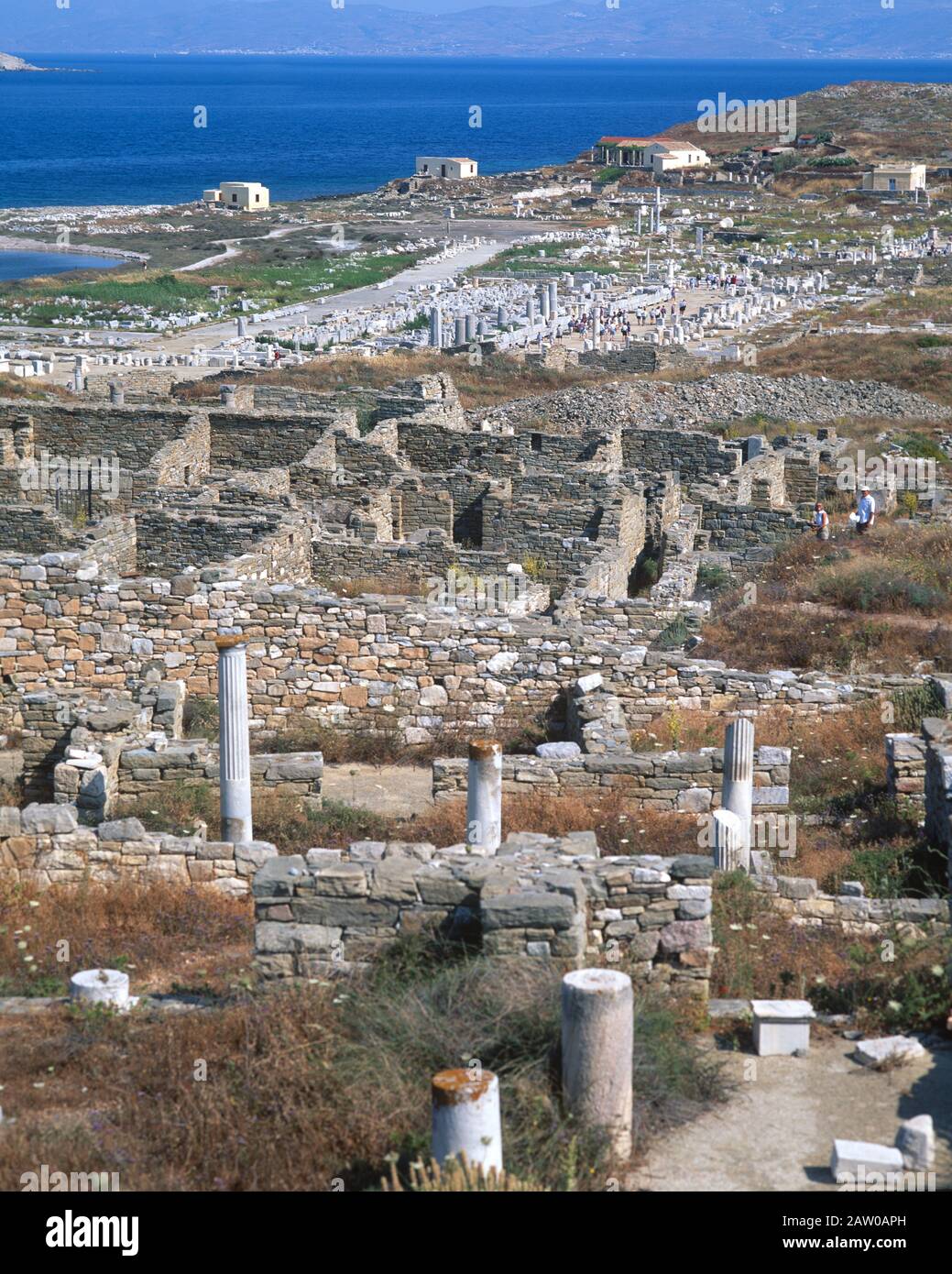 Greece, Delos Island, Ancient Ruins Stock Photo - Alamy